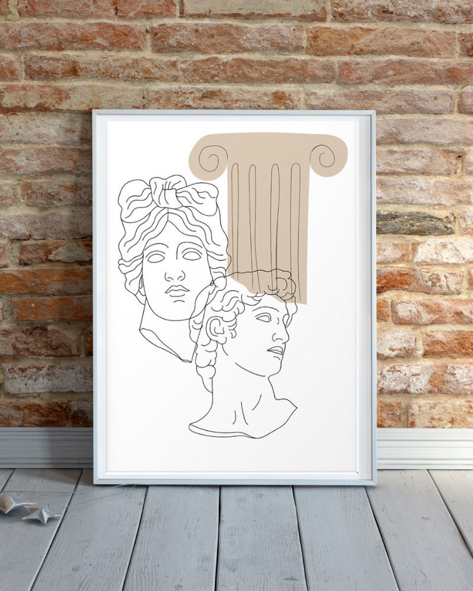 Ancient Greek Print Sculpture Wall Art Ionic Column Print - Etsy