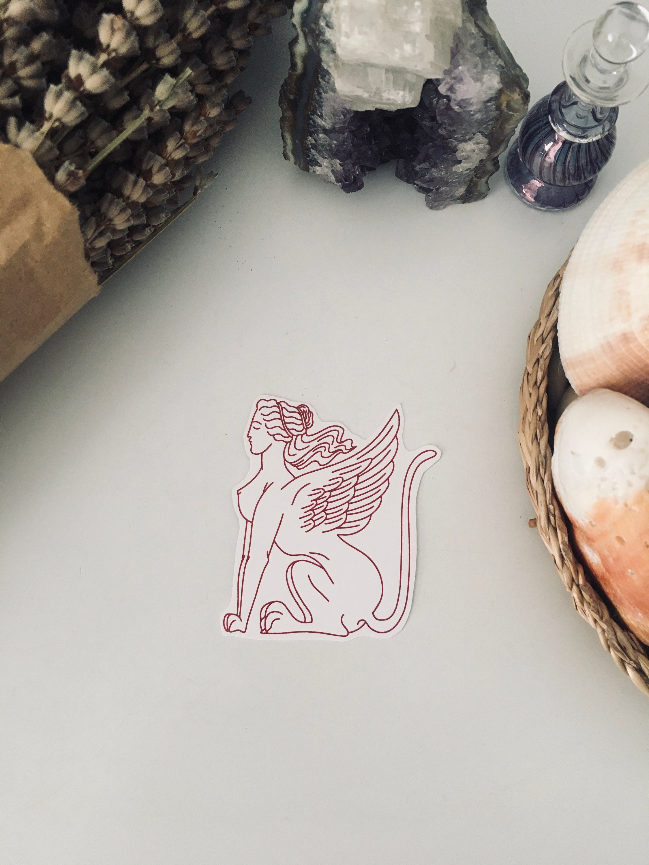 Sphinx Statue Sticker Mythical Creatures Sticker Greek - Etsy