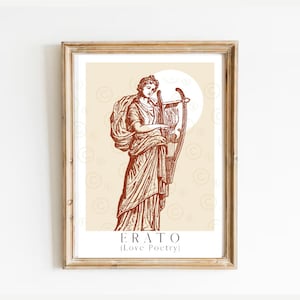 Erato, Love Poem Wall Art, the Nine Muses, Classic Literature Poster ...