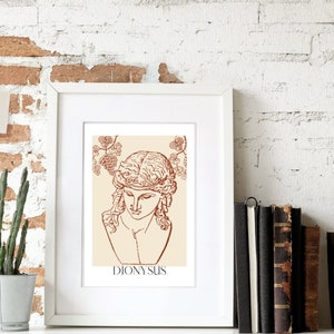 Dionysus Art Print, Greek God Poster, Wine Lover Gift - Etsy