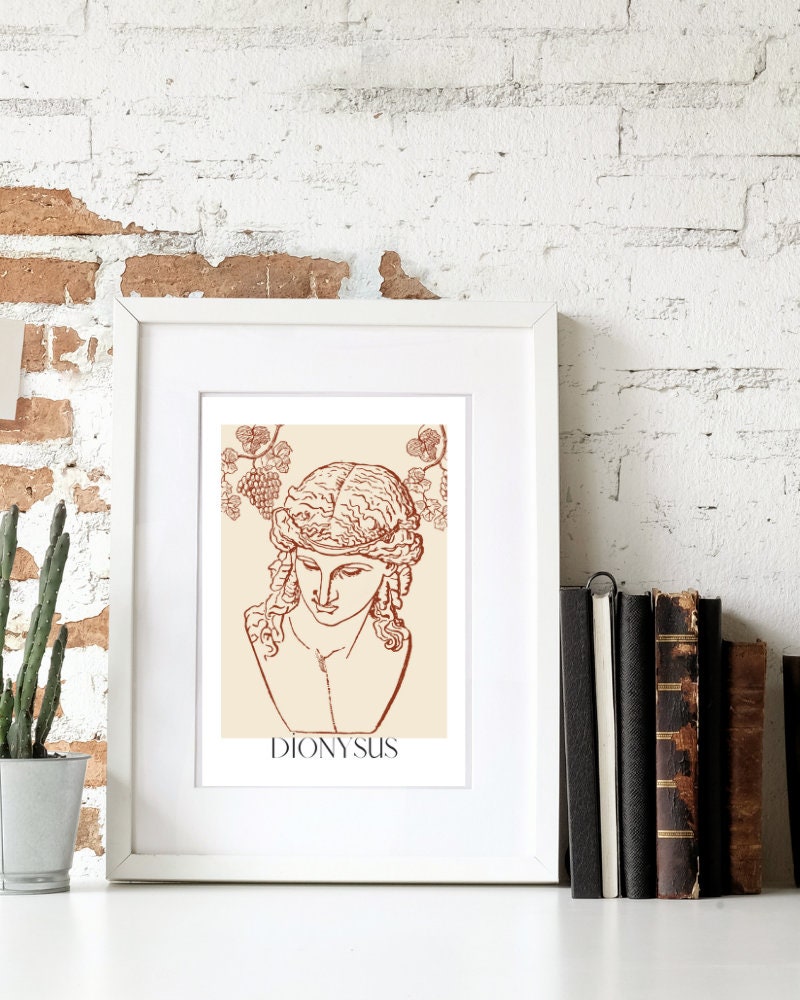 Dionysus Art Bacchus Print Greek God Poster Greek Mythology - Etsy