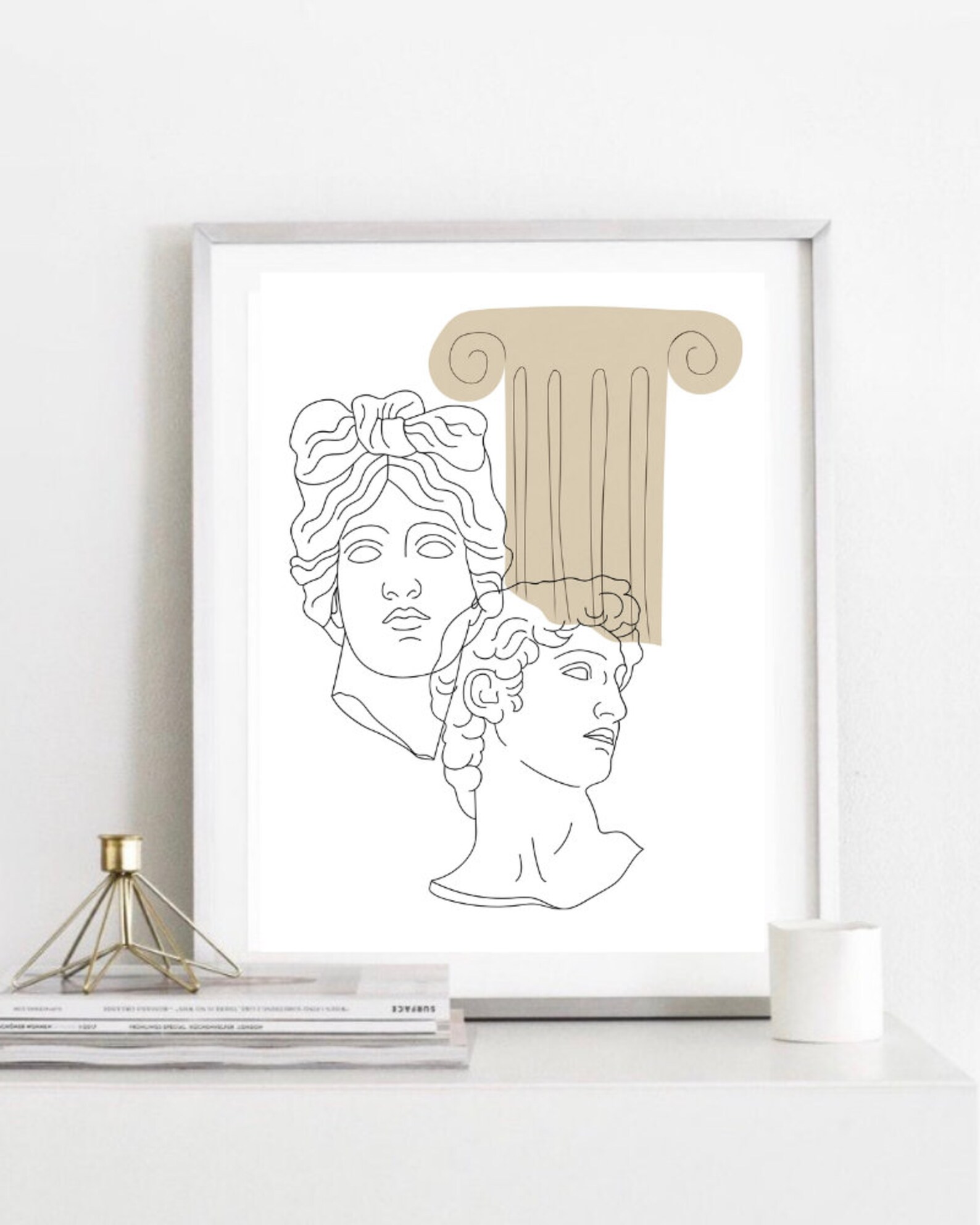 Ancient Greek Print Sculpture Wall Art Ionic Column Print - Etsy