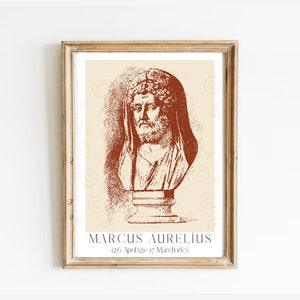 Marcus Aurelius Poster, Stoic Print, Stoicism Art, Light Academia Decor ...