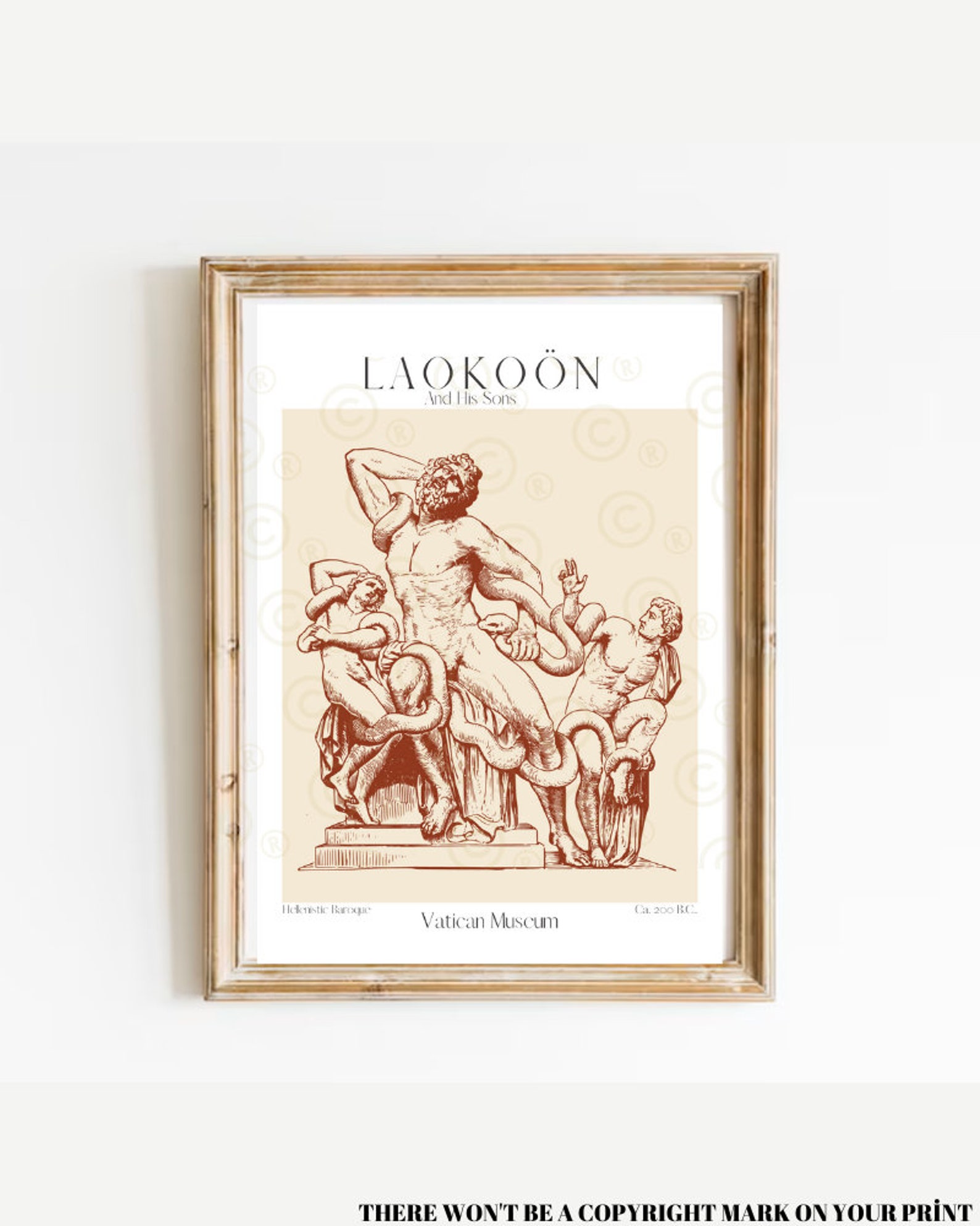 Laokoon Sculpture Print, Greek Mythology Art, Vatican Museum - Etsy