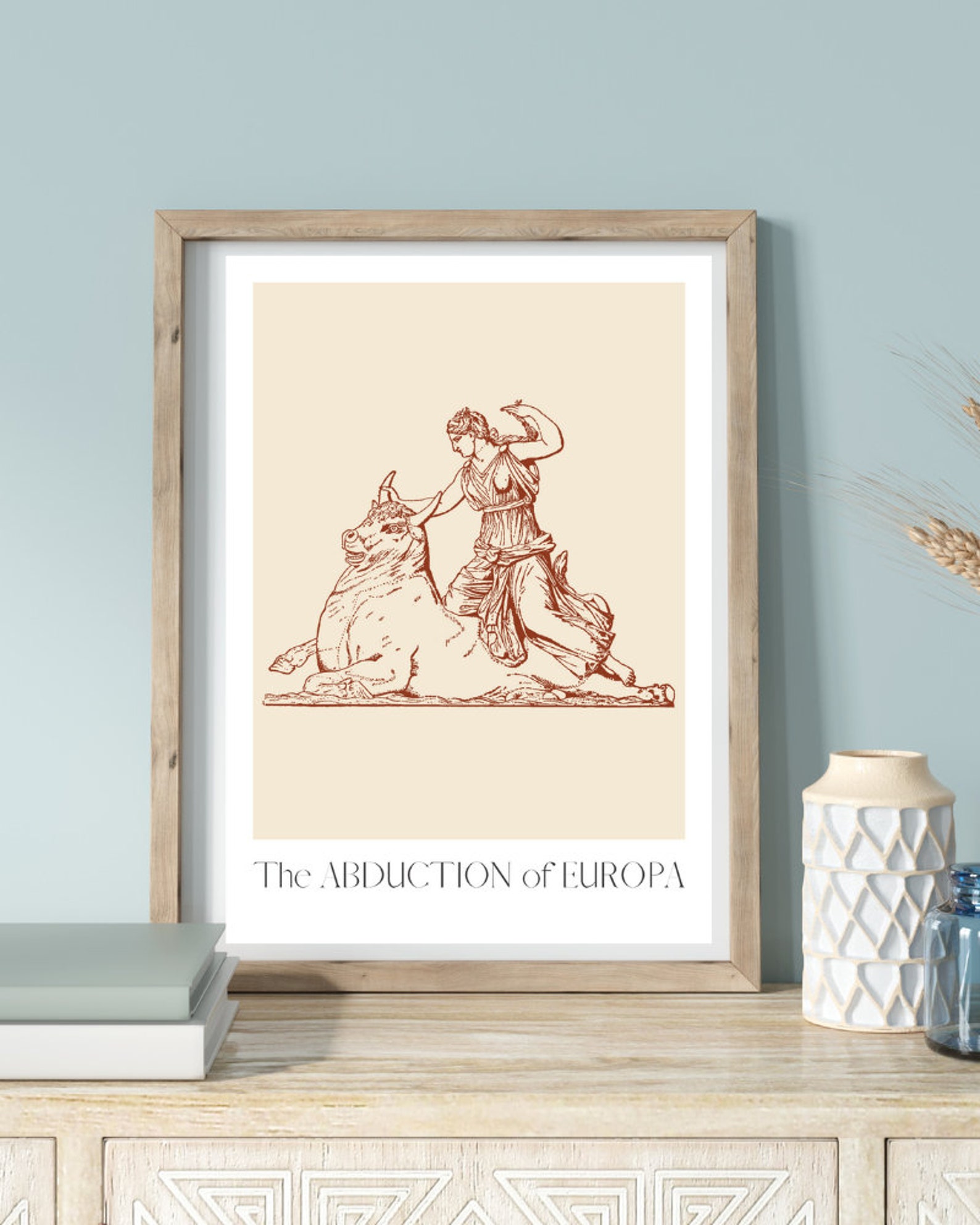 The Abduction of Europa Europa and Zeus Greek myth wall art | Etsy