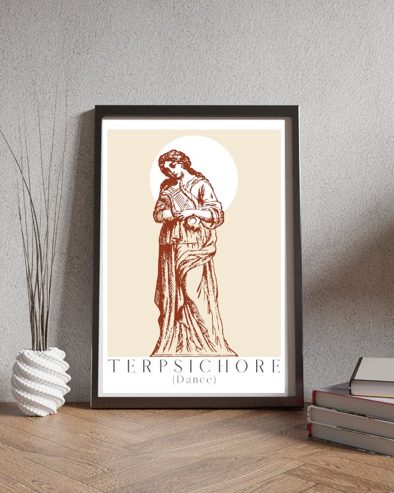 Terpsichore Print, Greek Mythology Art, Dance Muse - Etsy