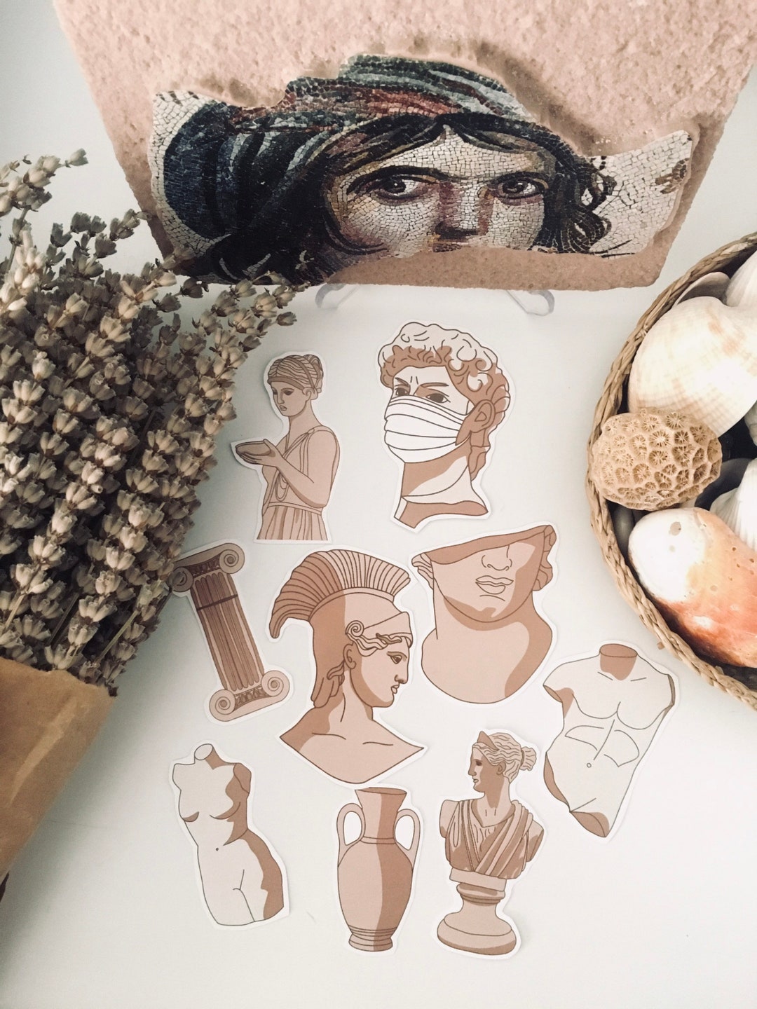 Dark Academia Stickers, Ancient Greek Sticker Pack, Art History ...