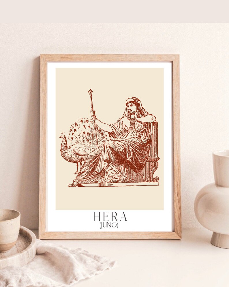 Goddess Hera Print Juno Poster Greek Mythology Art Greek | Etsy