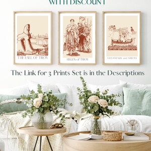 The Fall of Troy, Trojan Horse, İliad Art Print, Trojan War, Greek ...