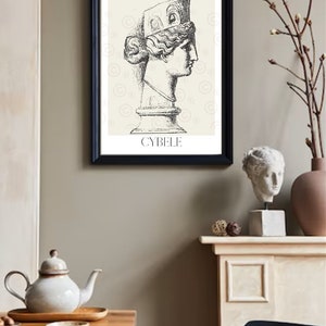 Cybele Goddess Print, Magna Mater, Ancient Mythology Altar Decor - Etsy