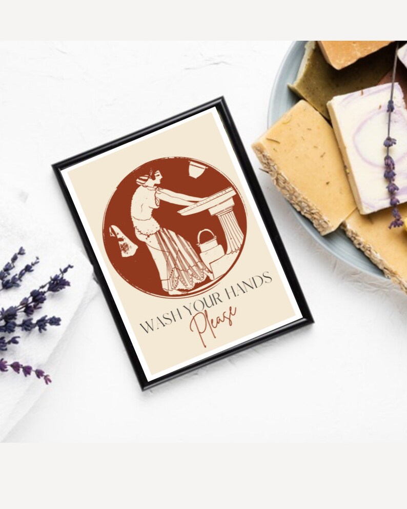 Wash Your Hands Wall Art Bathroom Printable Vintage Bathroom - Etsy