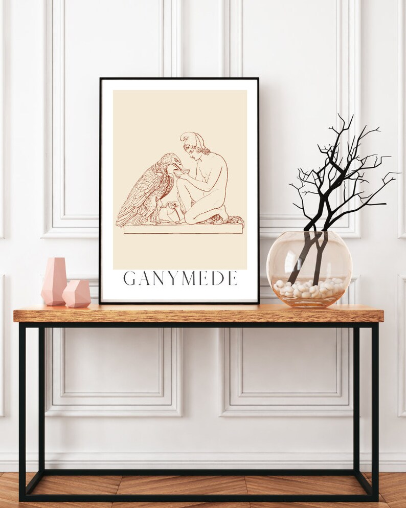 Ganymede and Zeus Eagle Print, Greek Mythology Art - Etsy