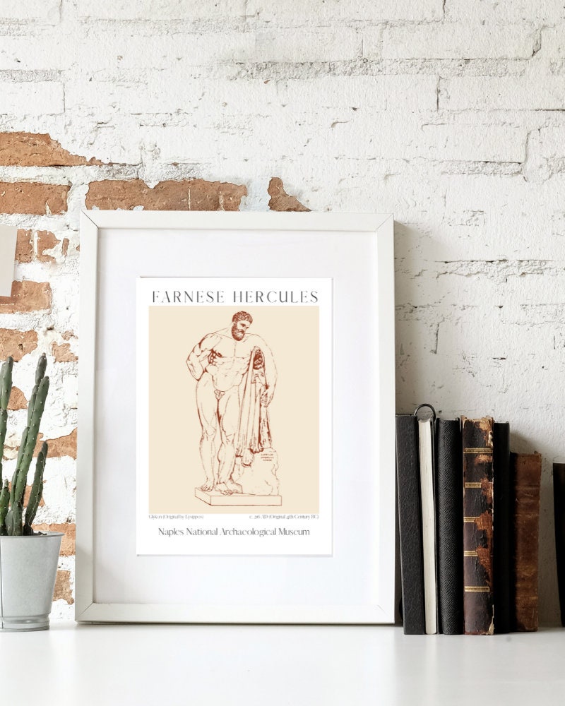 Farnese Hercules Print, Greek Statue Art History Poster - Etsy