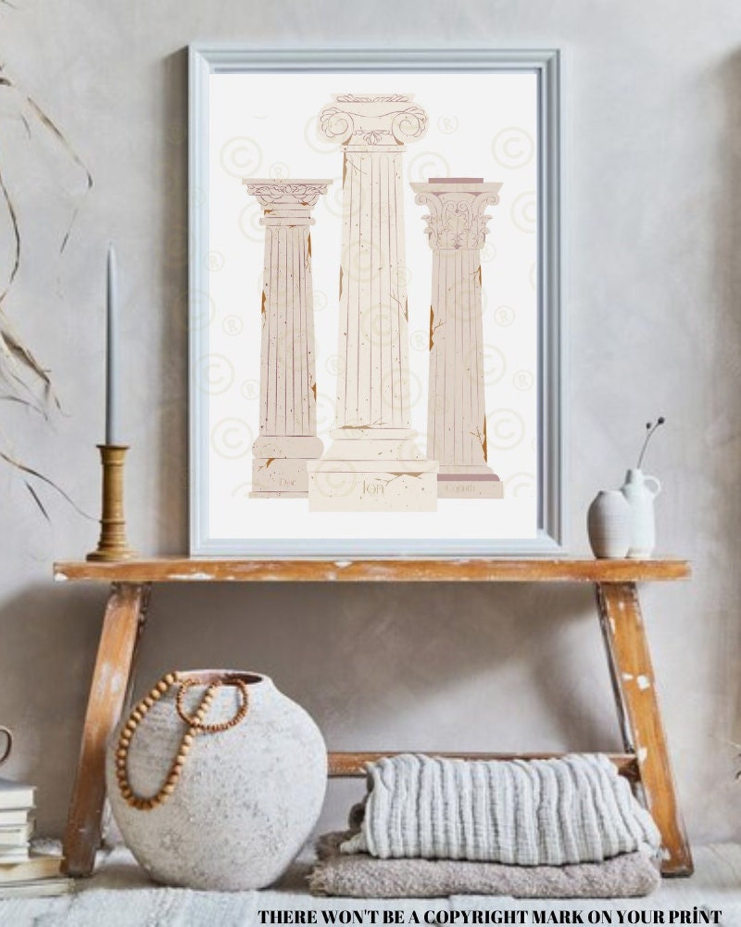 Greek Column Architecture Print, Doric, Ionic, Corinthian - Etsy