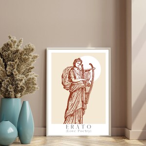 Erato, Love Poem Wall Art, the Nine Muses, Classic Literature Poster ...