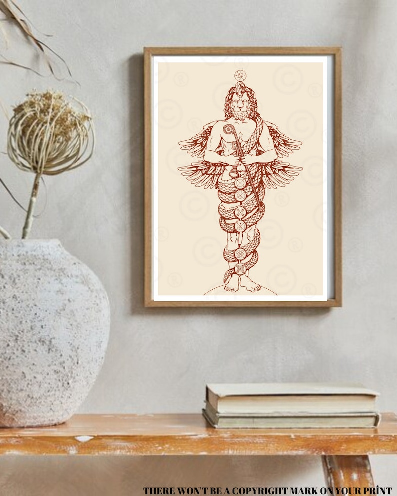 Zurvan Art Print, Zoroastrian God of Time, Mesopotamian Decor - Etsy