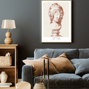 Attis, Mythology Print, Greek Mythology Art, Ancient Phrygian, Ovid ...