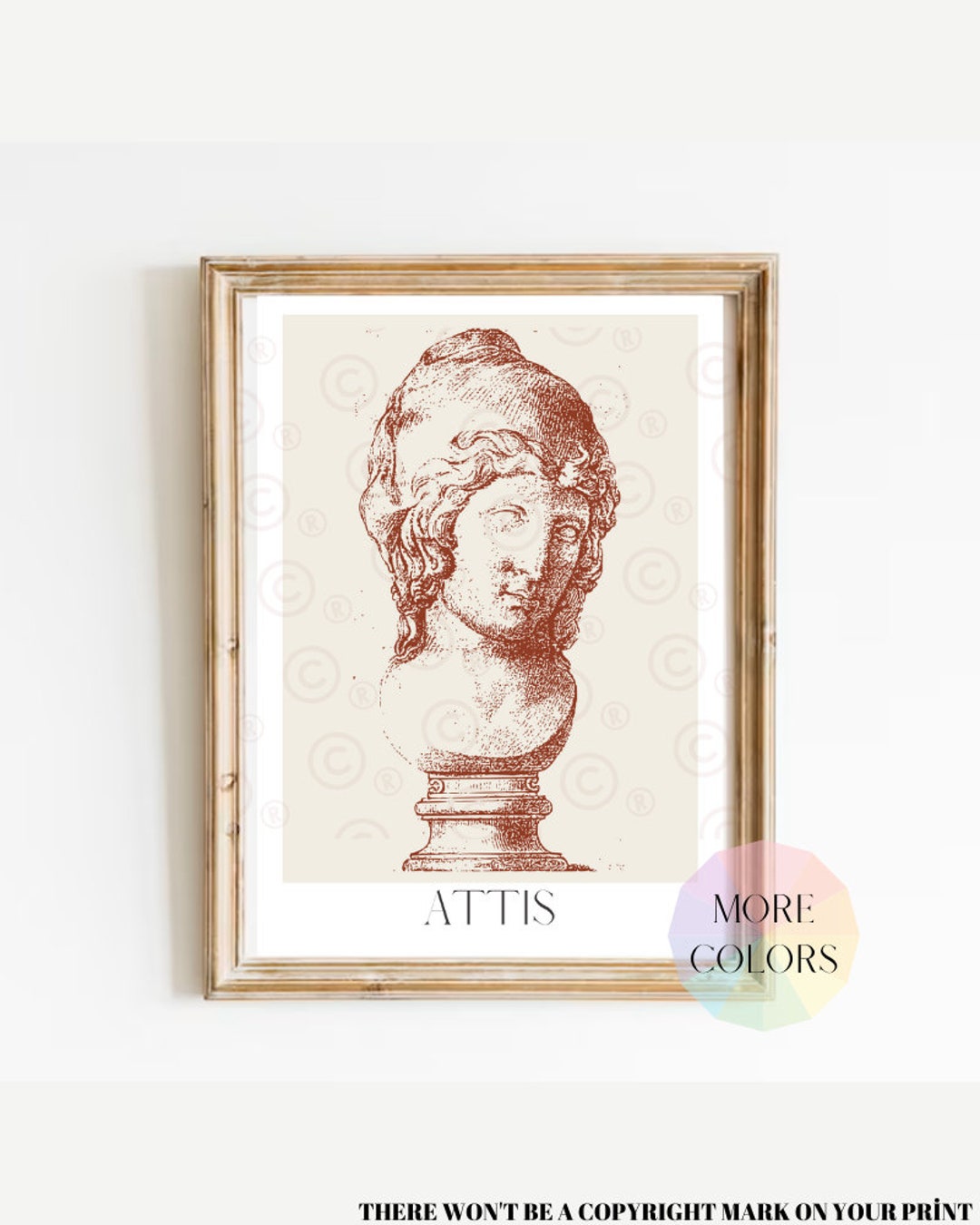 Attis, Mythology Print, Greek Mythology Art, Ancient Phrygian, Ovid ...