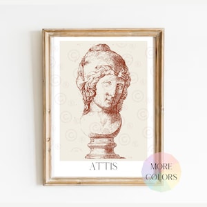 Attis, Mythology Print, Greek Mythology Art, Ancient Phrygian, Ovid ...