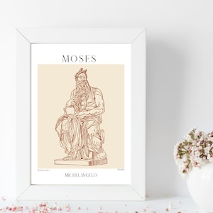 Moses Sculpture, Michelangelo Poster, Renaissance Art, Art History ...