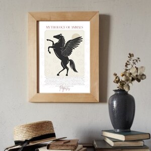 Pegasus Print, Greek Mythology Poster, Educational Posters, Horse Lover ...