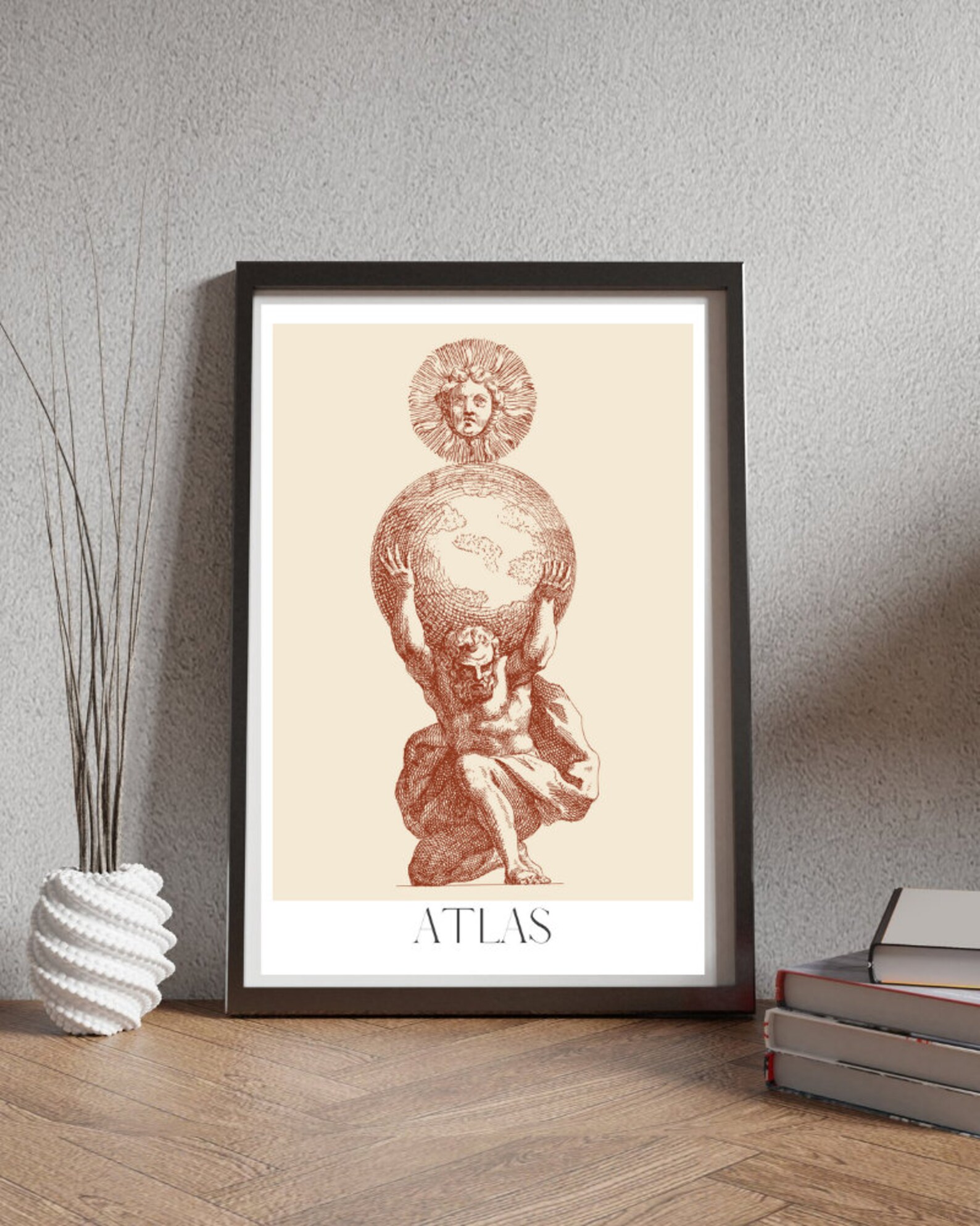 Atlas Greek Titan Greek Mythology Print Academia Decor | Etsy