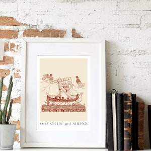 The Odyssey by Homer Poster, the Odyssey Art, Classic Literature Wall ...