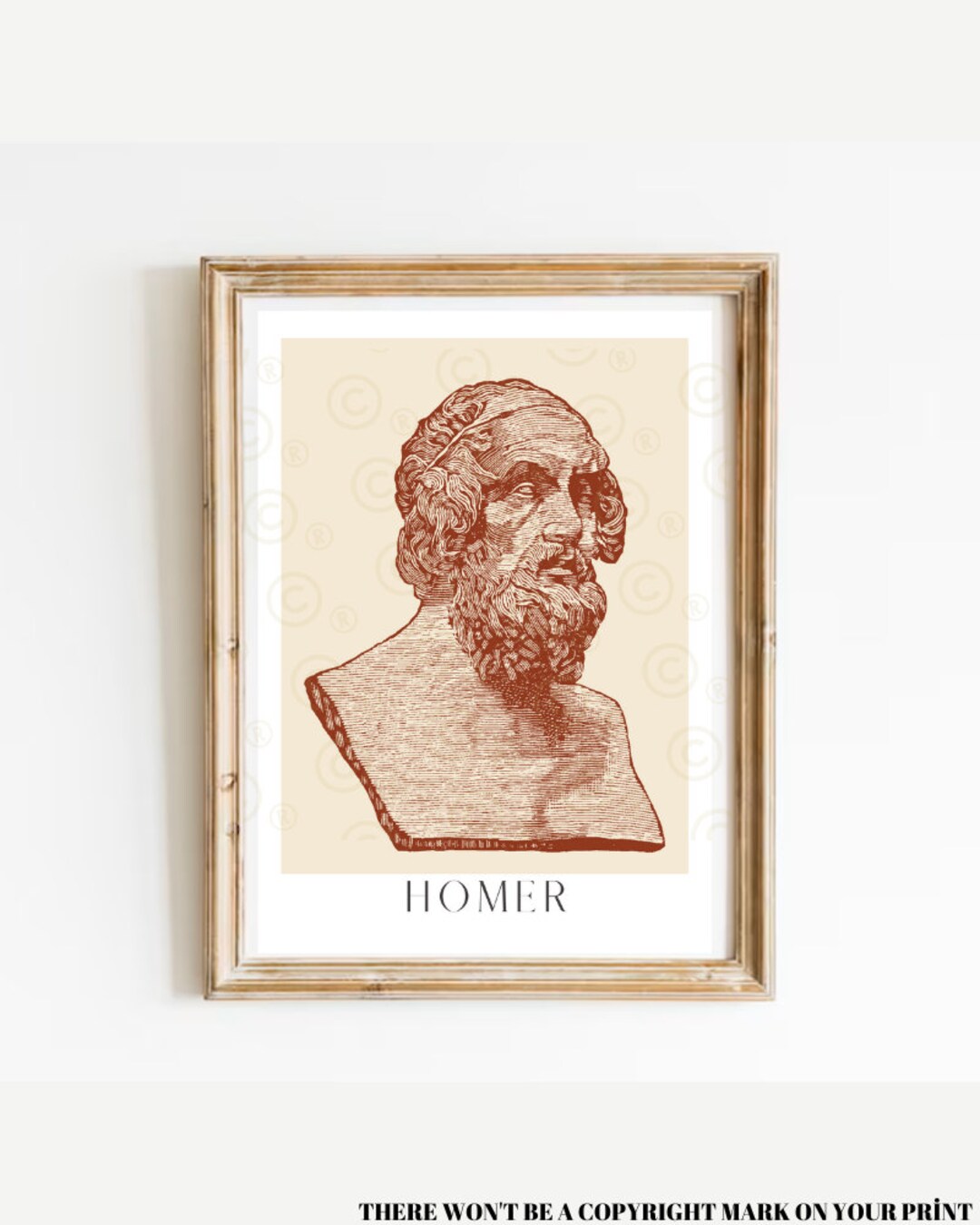 Homer Poster, the Odyssey Art, Classic Literature Wall Art, Iliad Print ...