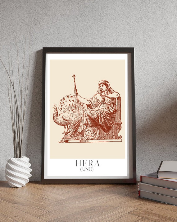 Goddess Hera Print Juno Poster Greek Mythology Art Greek | Etsy