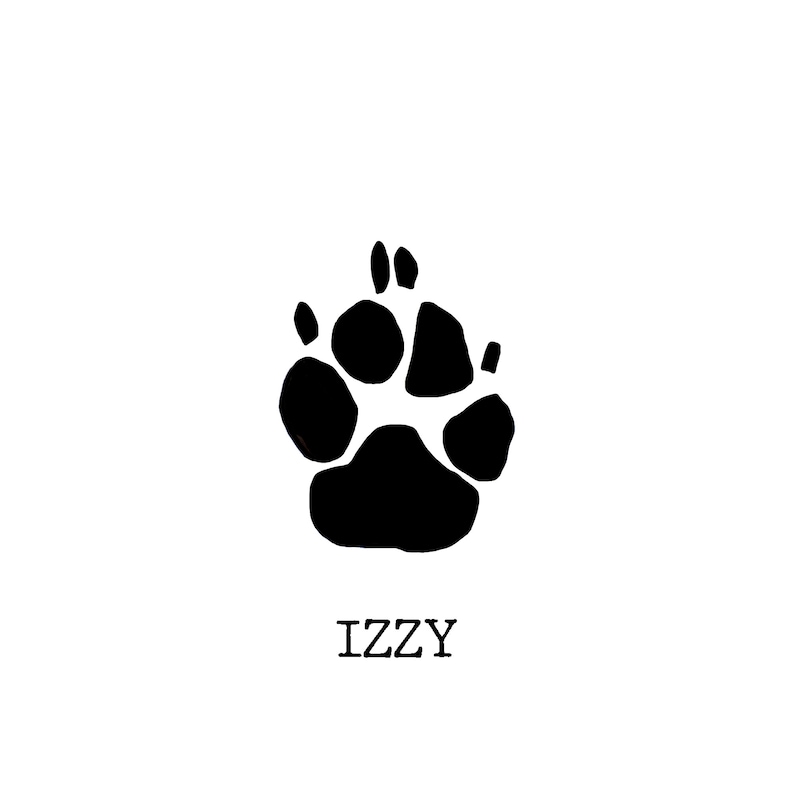 Digital Custom Paw Print - Etsy