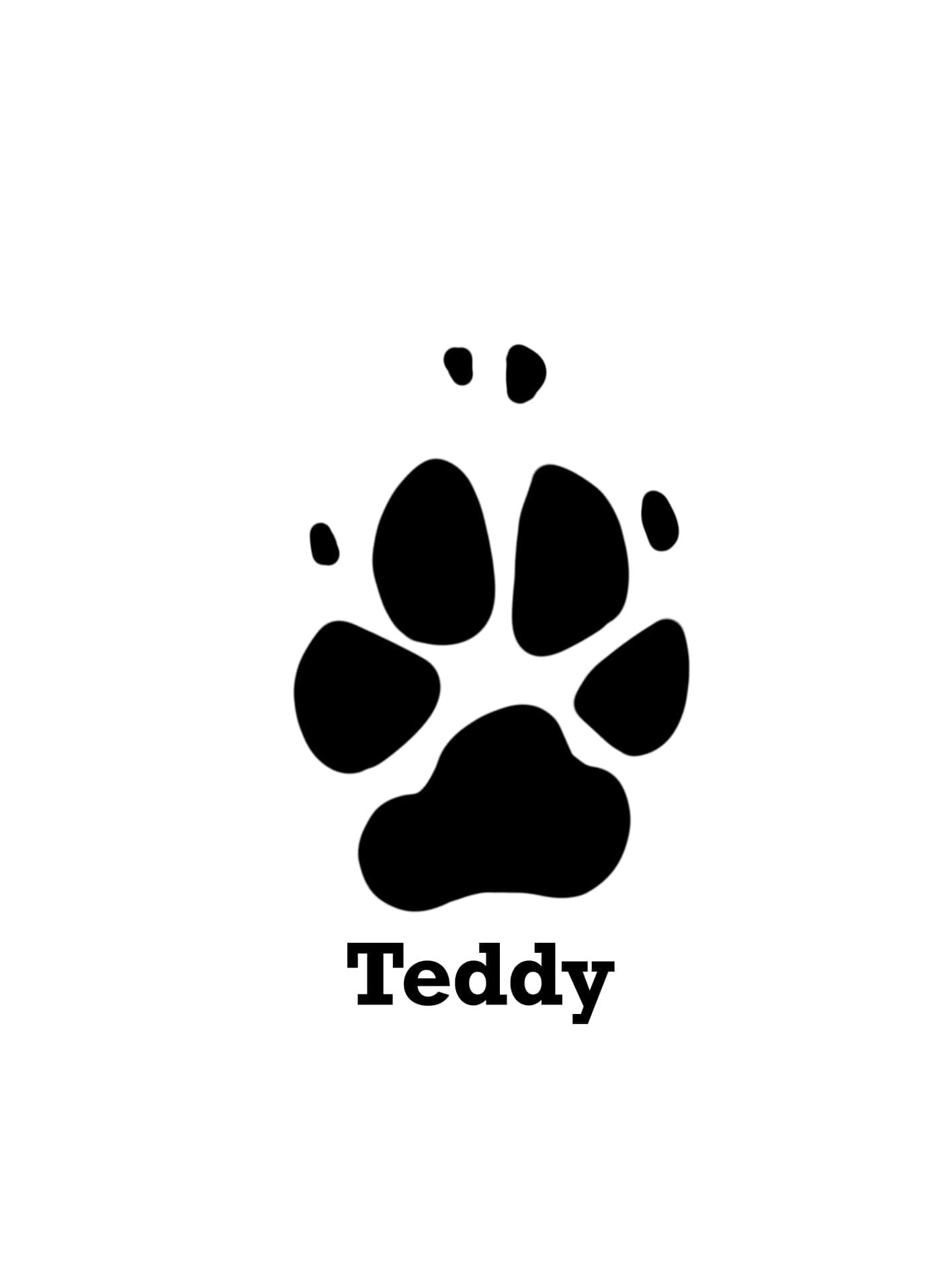 Digital Custom Paw Print - Etsy