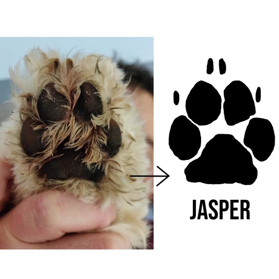 Digital Custom Paw Print | Etsy