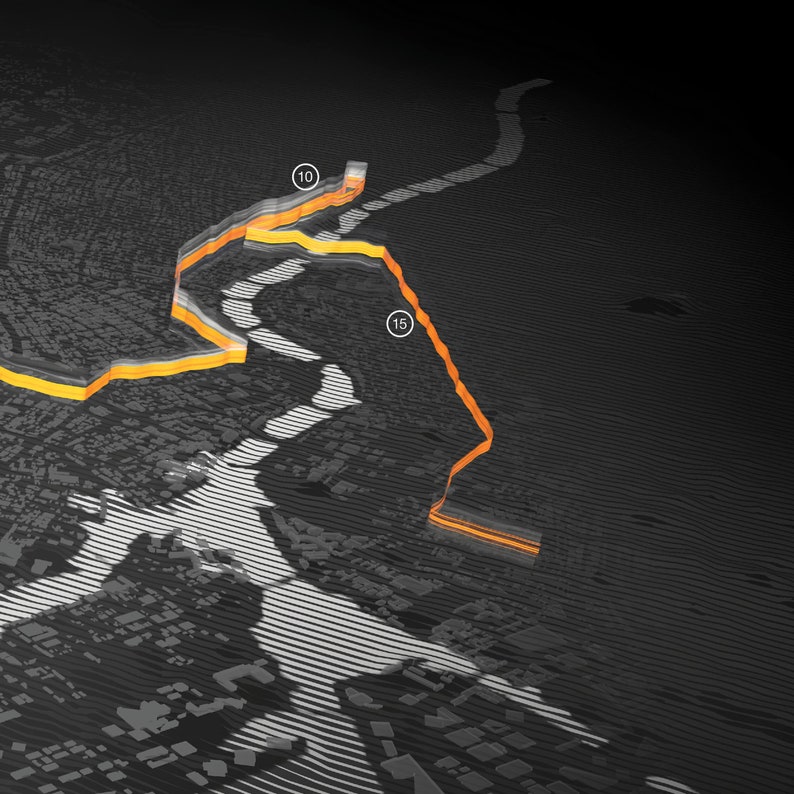 Tokyo Marathon / Personalised Route Map | Etsy