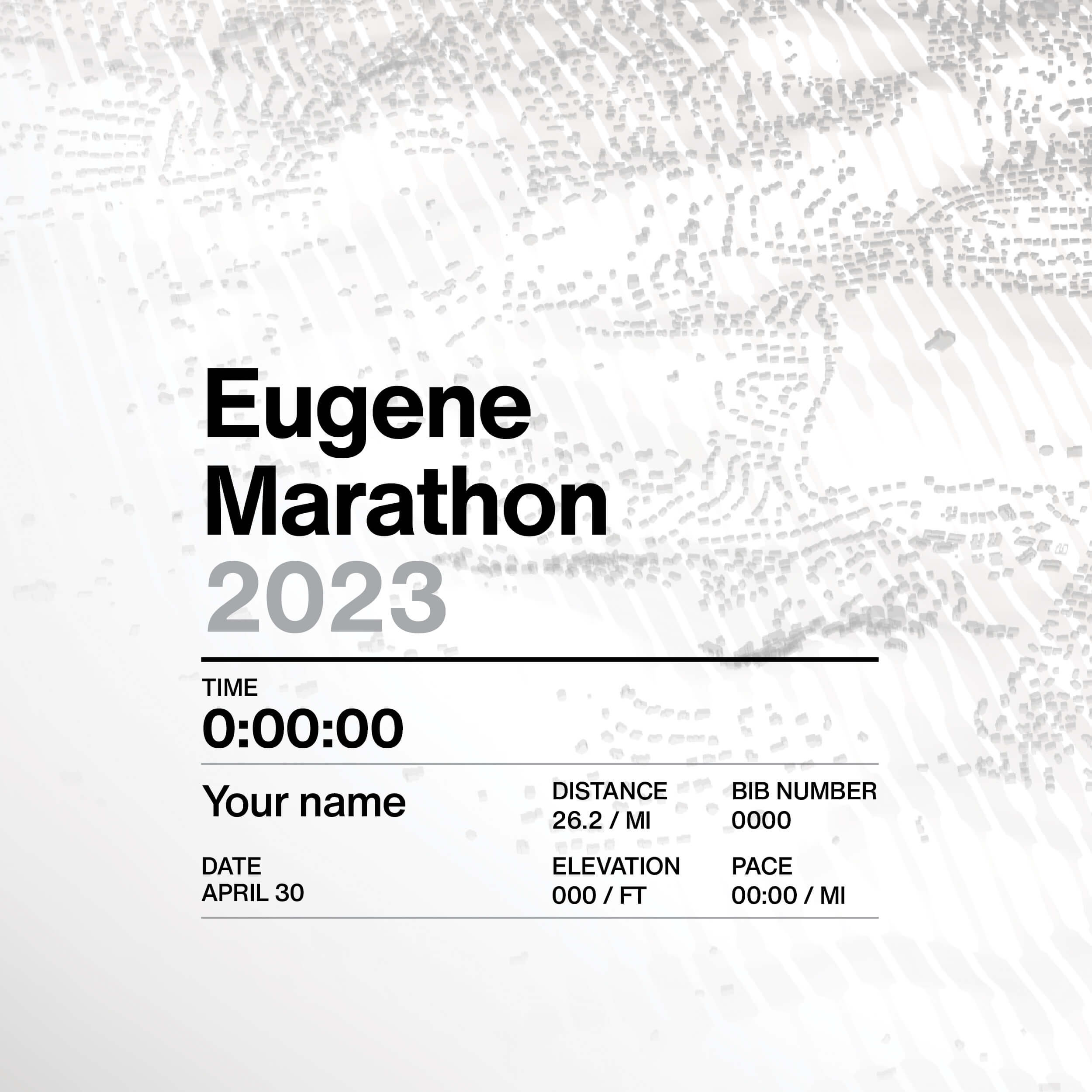 Eugene Marathon / Personalised Route Map - Etsy