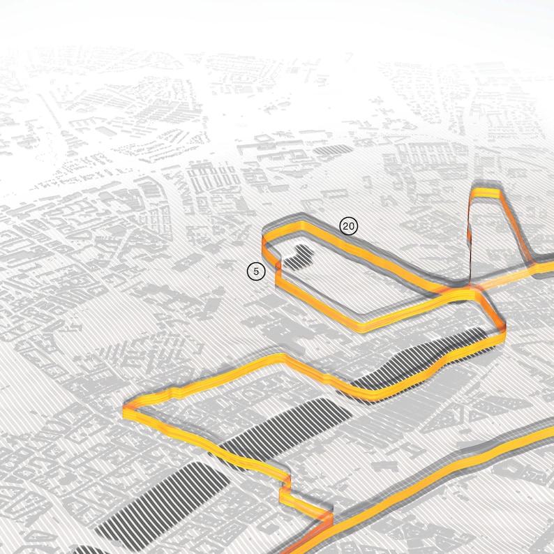 Copenhagen Marathon / Personalised Route Map - Etsy