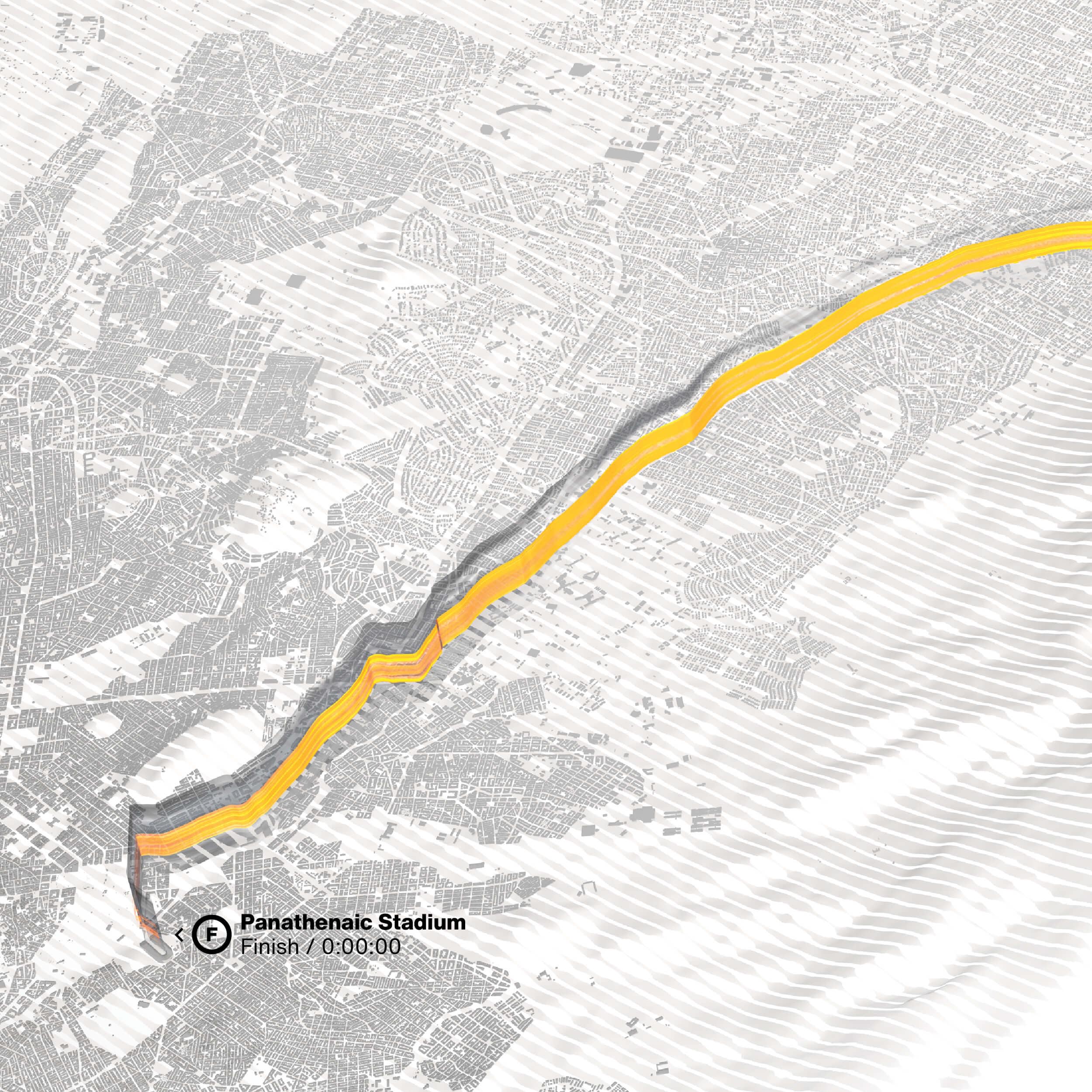 Athens Marathon / Personalised Route Map - Etsy