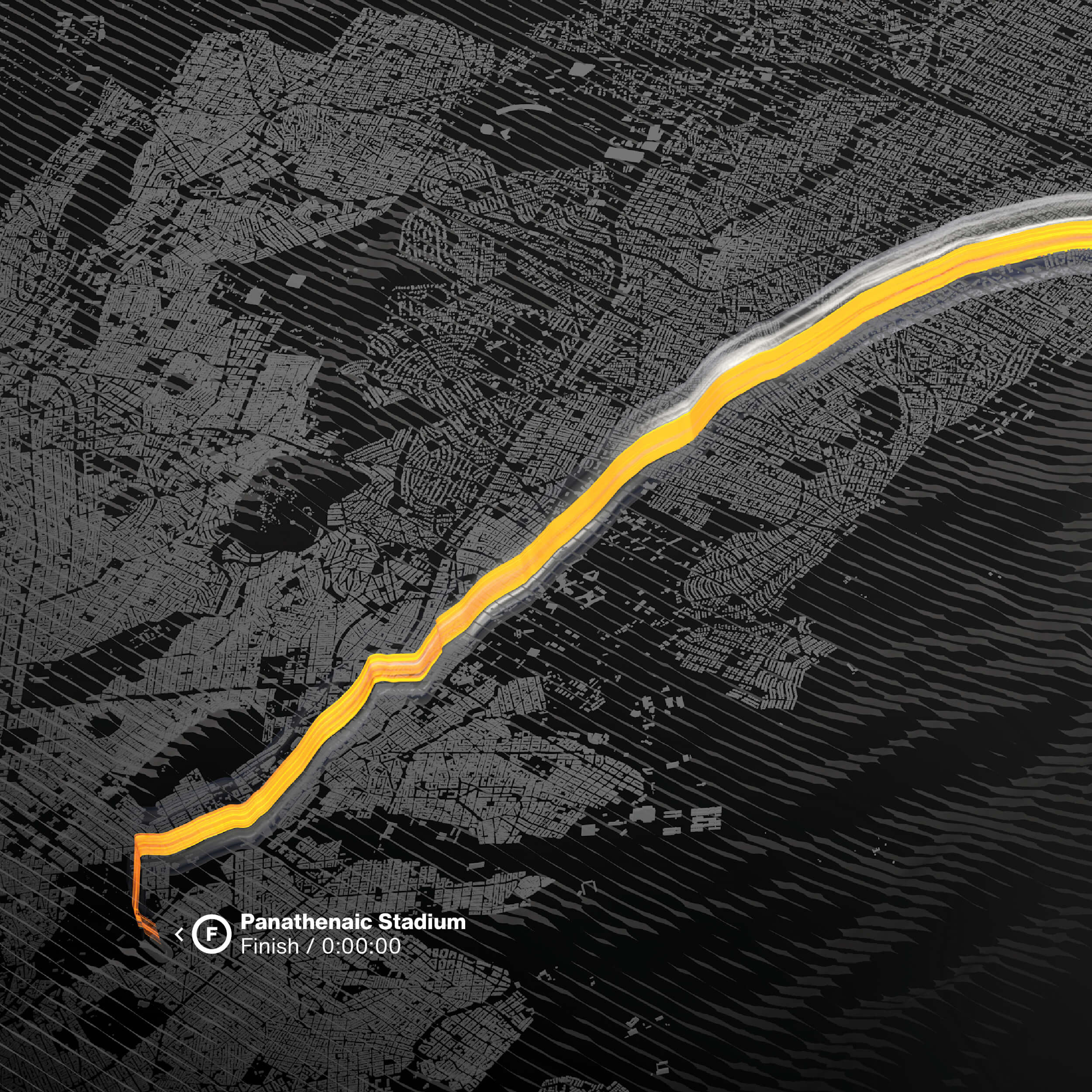 Athens Marathon / Personalised Route Map - Etsy