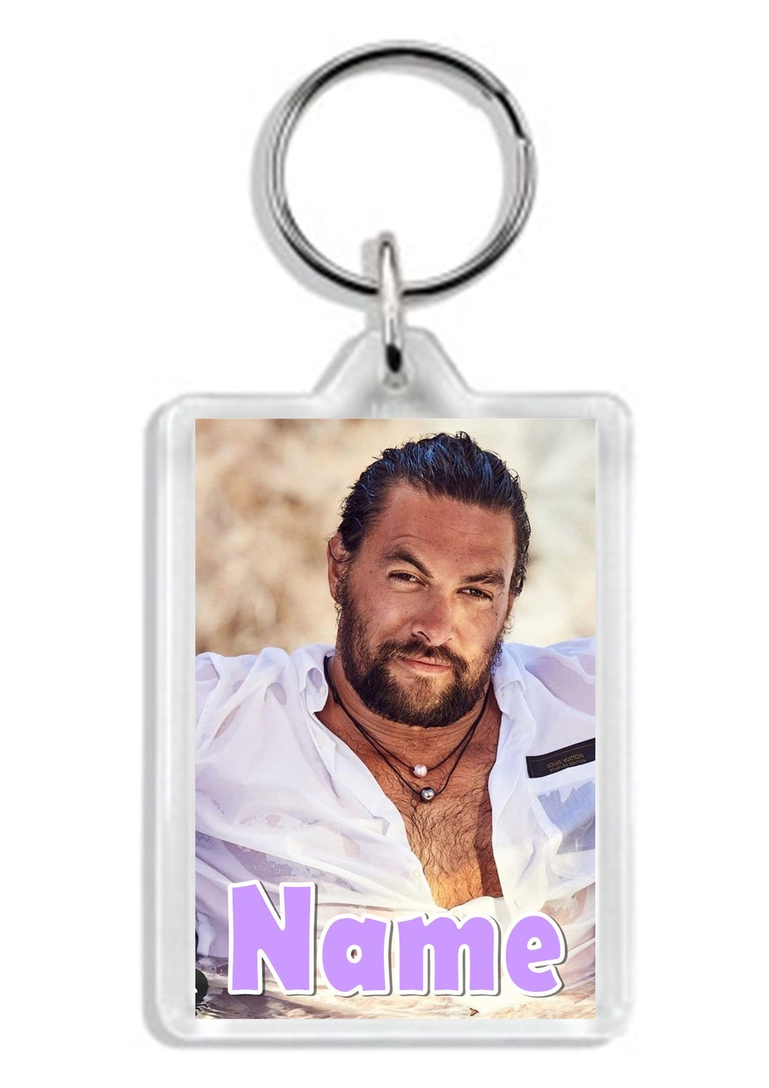 Personalised Jason Momoa Keyring / Keychain / Bag Tag - Add Any Name ...
