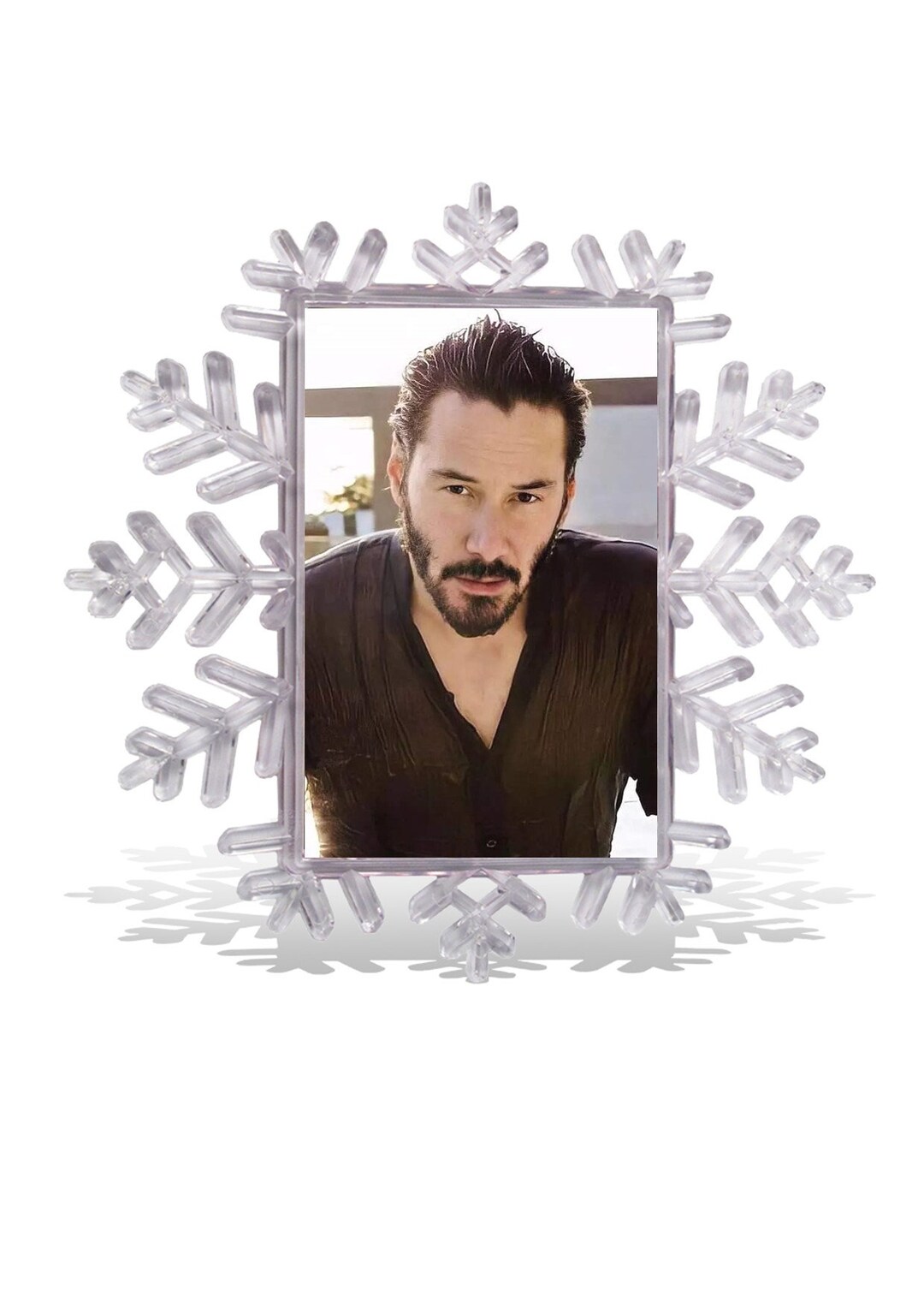 Keanu Reeves Christmas Tree Snowflake Hanger / Decoration / Bauble ...