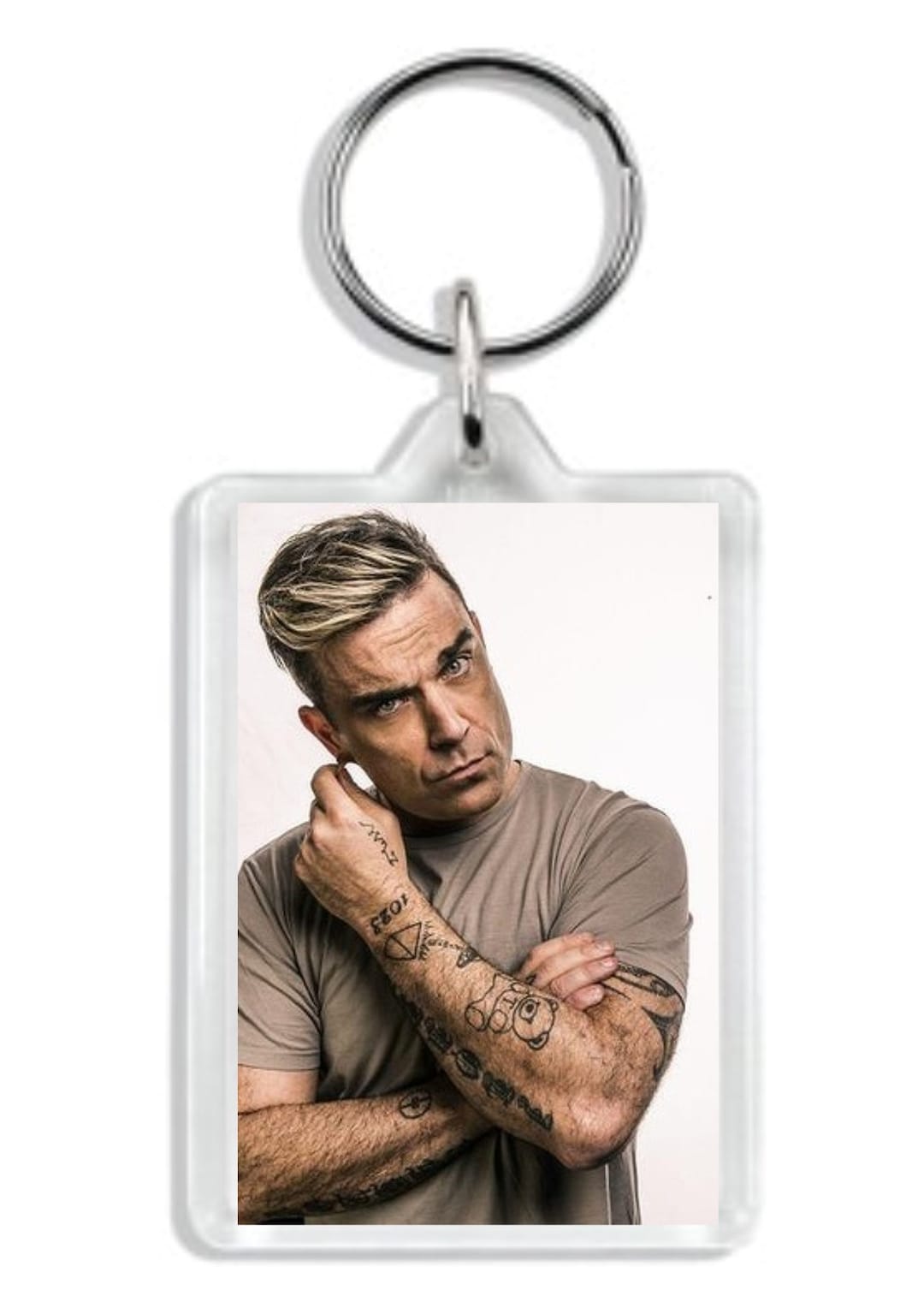 Robbie Williams (take That) Keyring / Keychain / Bag Tag *great Gift ...