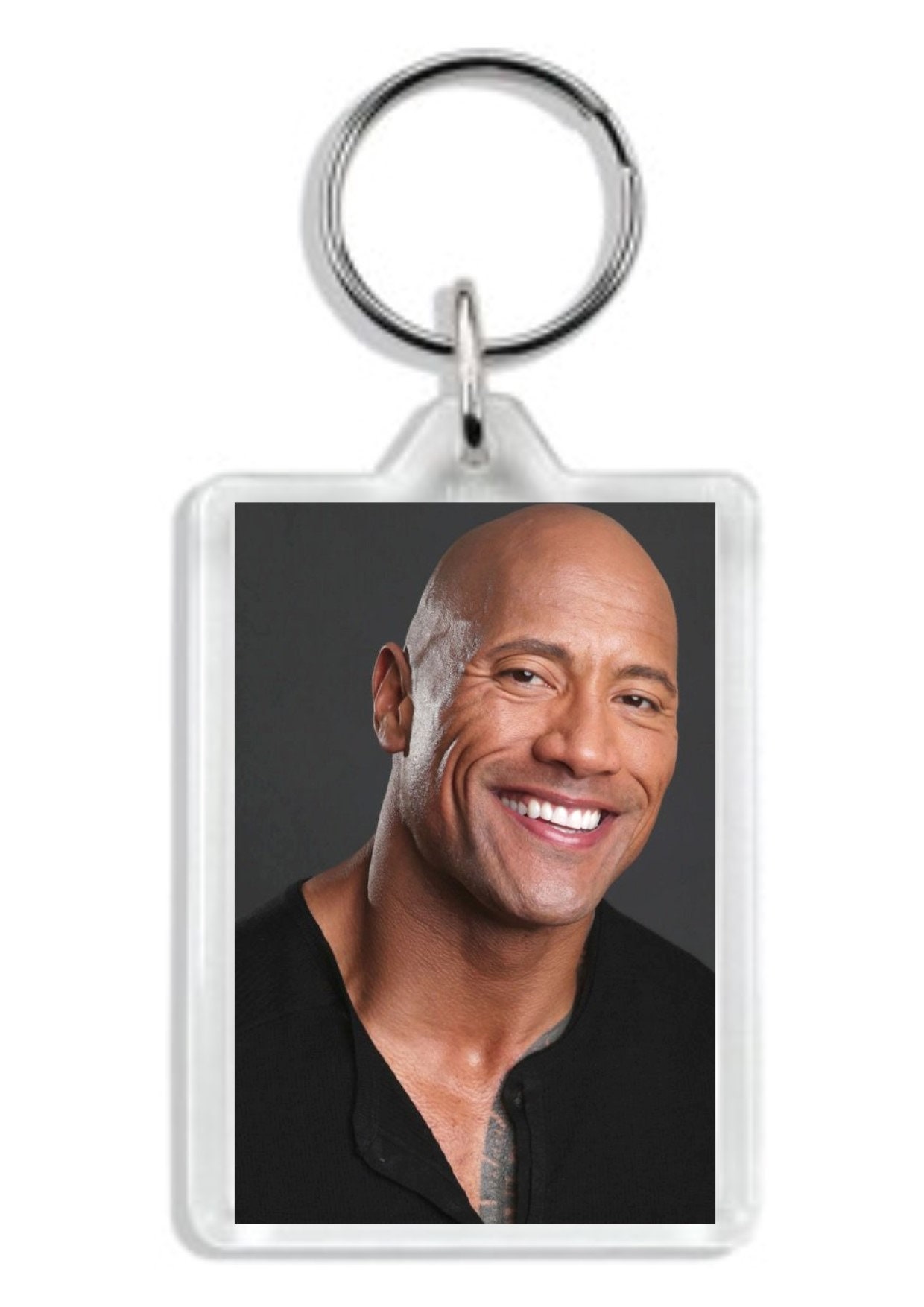 Dwayne Johnson the Rock Keyring / Keychain / Bag Tag - Etsy UK