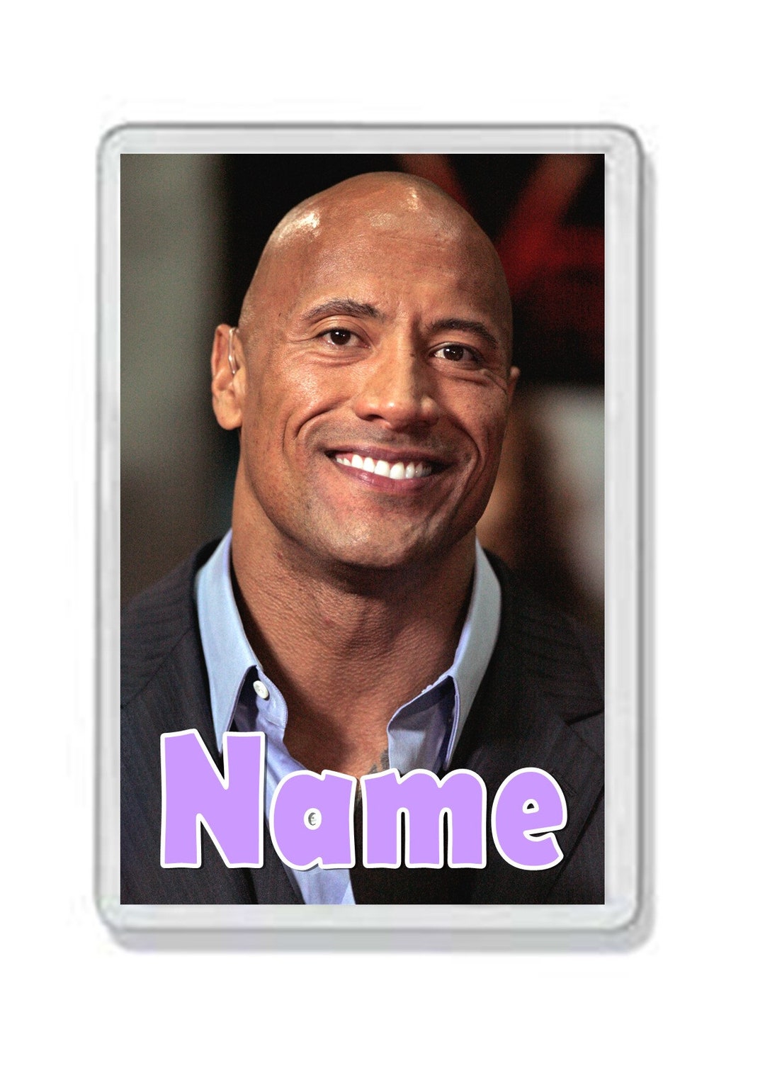 Personalised Dwayne Johnson Fridge Magnet - Add Any Name/ Text *great ...