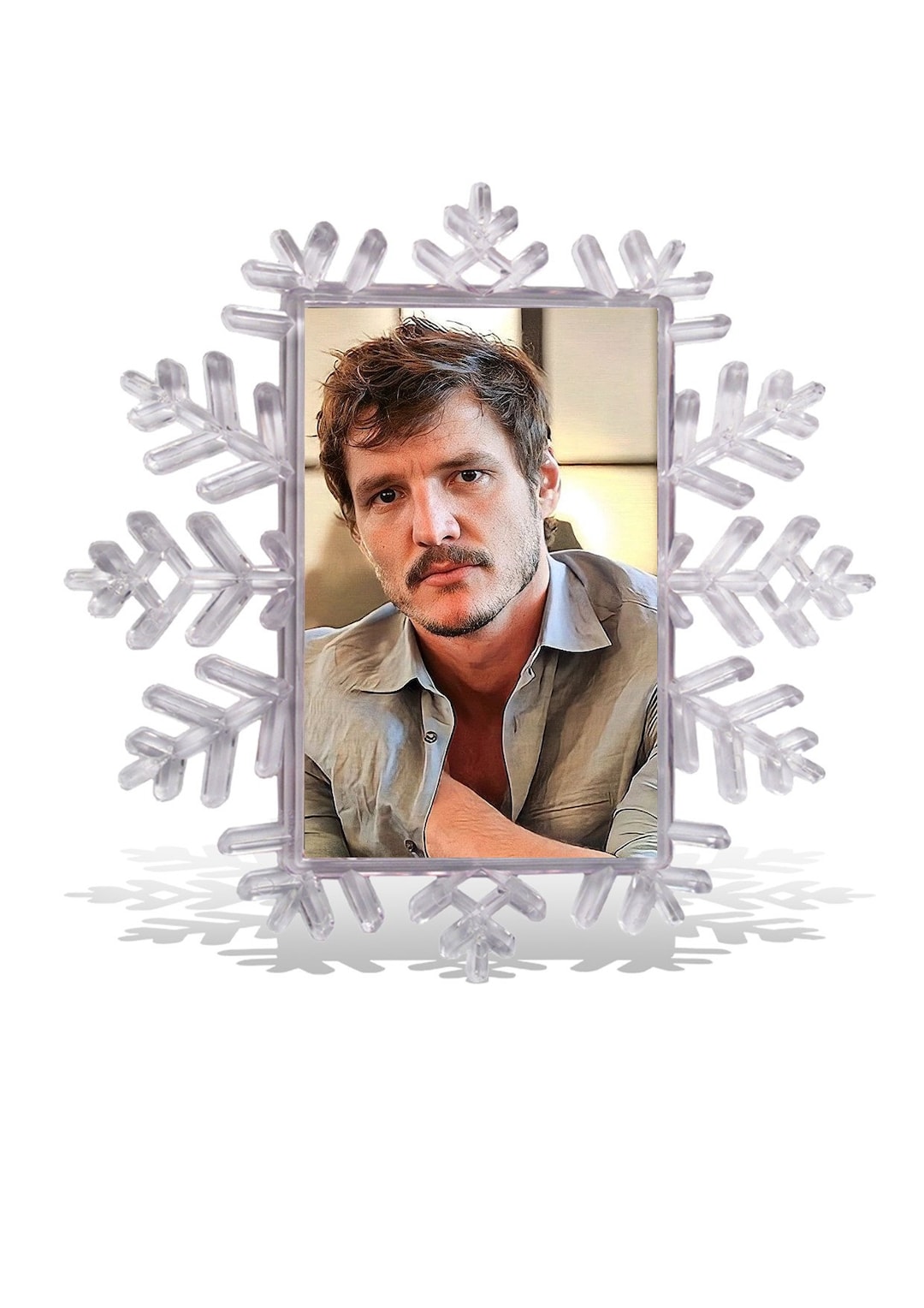 Pedro Pascal Christmas Tree Snowflake Hanger / Decoration / Bauble ...