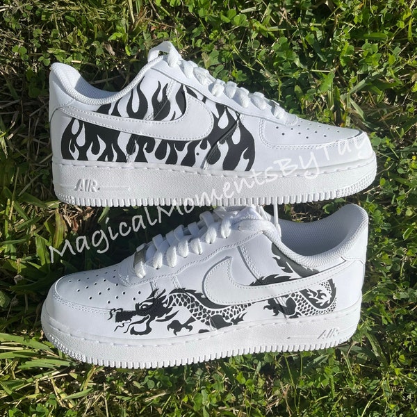 Custom Fire Sneakers - Etsy