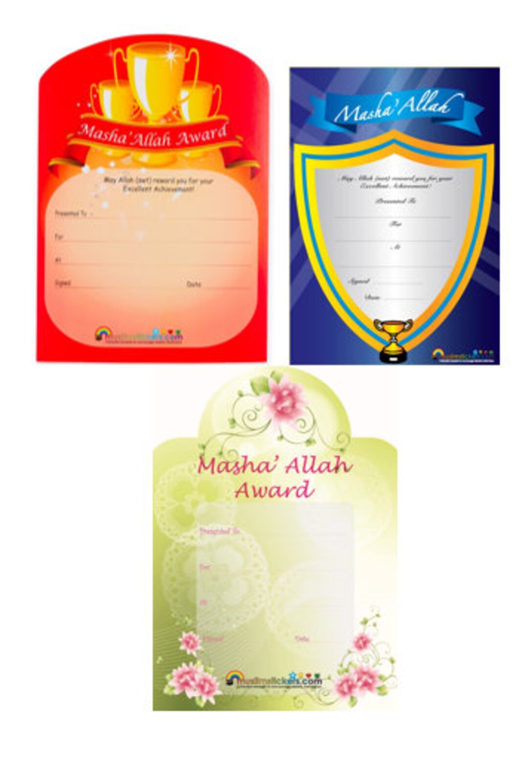 Islamic Certificates-award Reward Certificates Achievement Best Gift ...