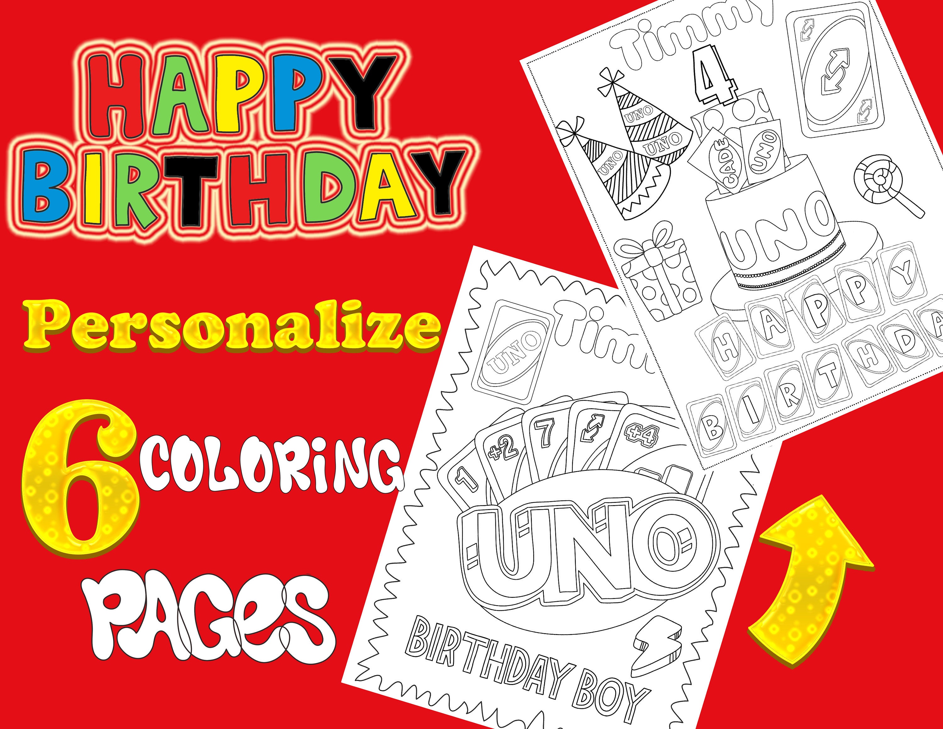 Uno Cards Coloring Pages