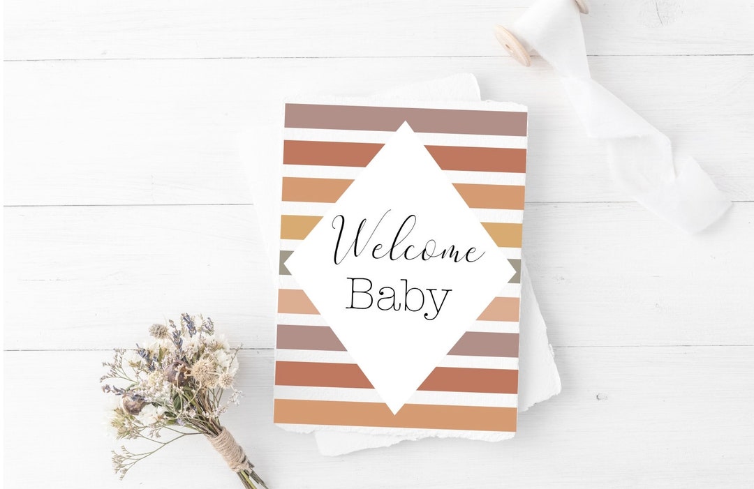 Postcard welcome Baby Birth Map Greeting Card Stationery Birth - Etsy
