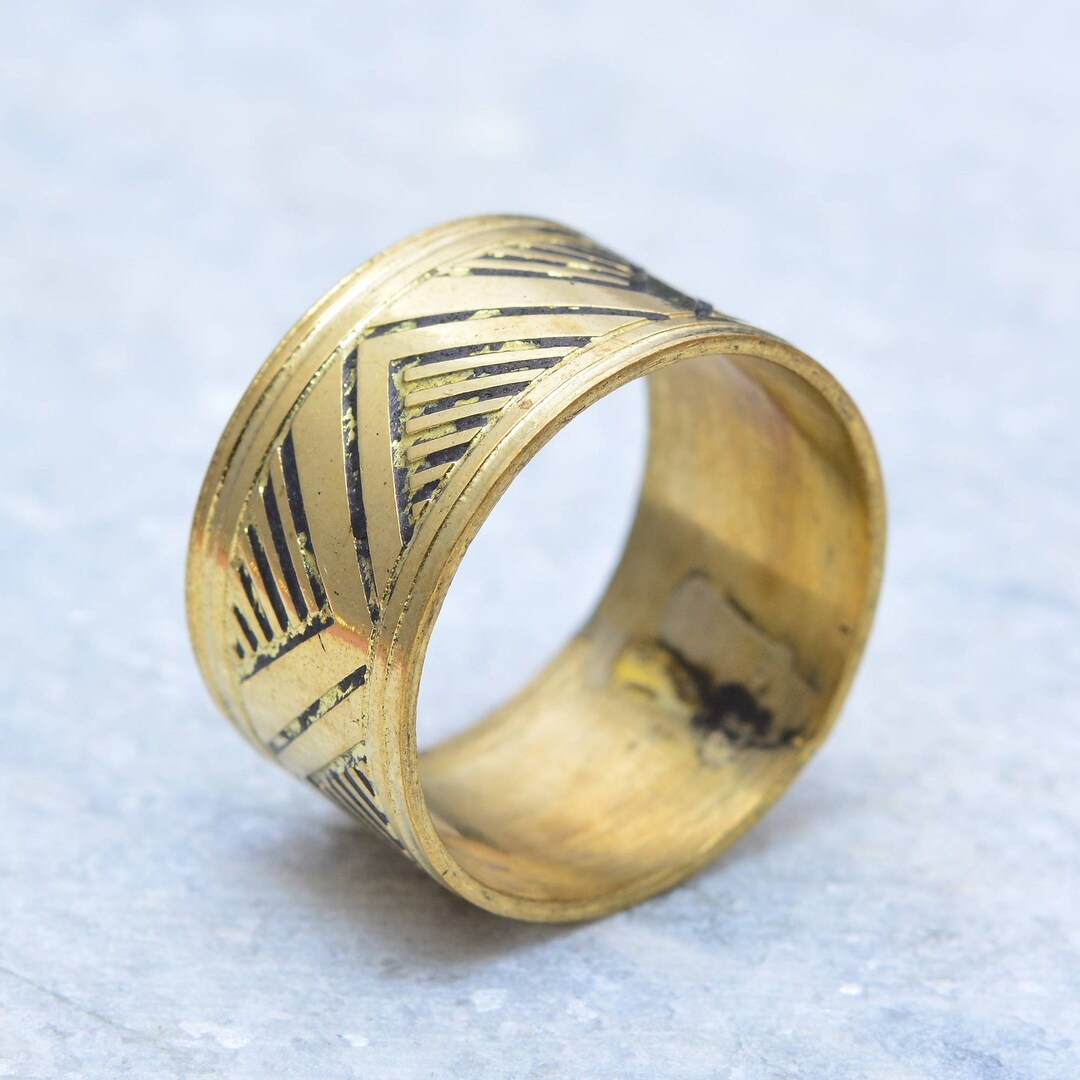 Cigar Band - Minimalist Ring - Thick Band Ring - Statement Ring - Thick ...