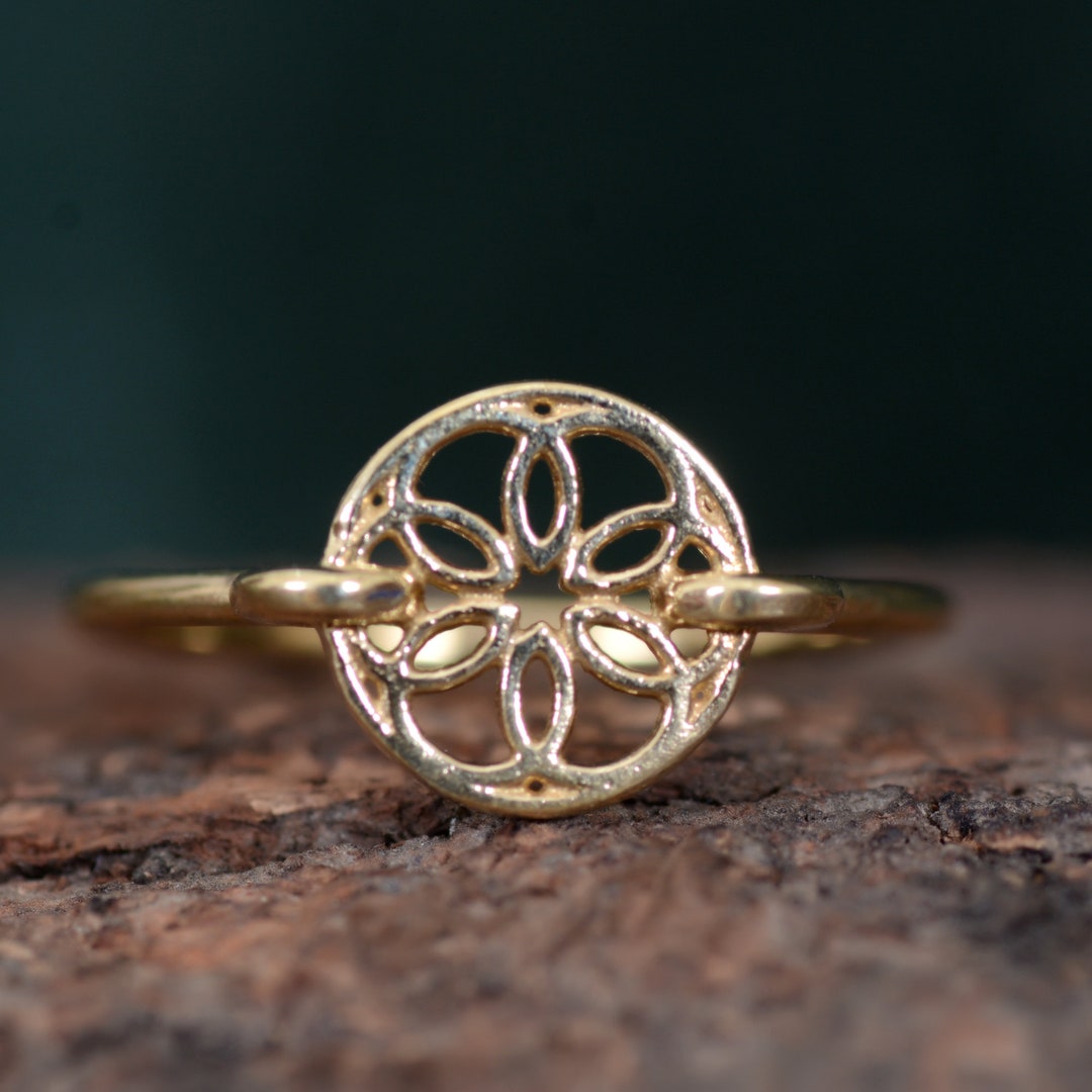 Gold Filigree Ring, Filigree Ring, Thin Gold Band Ring, Filigree ...