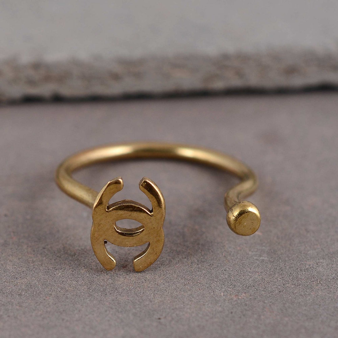 Horseshoe Ring, Double Horseshoe Ring, Horseshoe Luck Ring, Simple ...